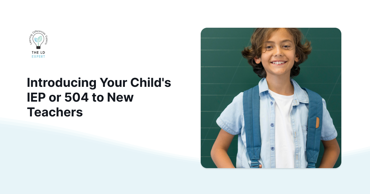Introducing IEPs or 504 Plans to New Teachers Effectively